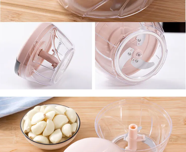 500ml 900ml Mini Food Chopper Kitchen Tools Hand Pull Manual Vegetable ...