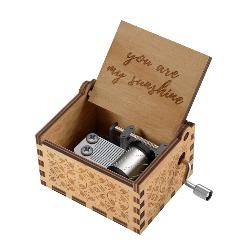 Cheap Wooden Hand Crank Crate Box Music Box Piano Music Box - Buy Wood ...