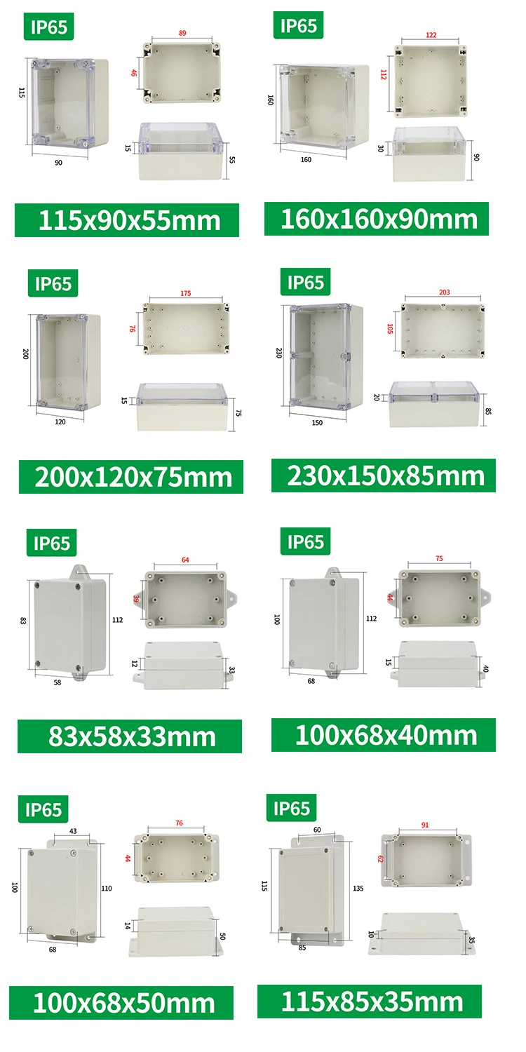 Custom Size F Type Indoor Outdoor Plastic Enclosure