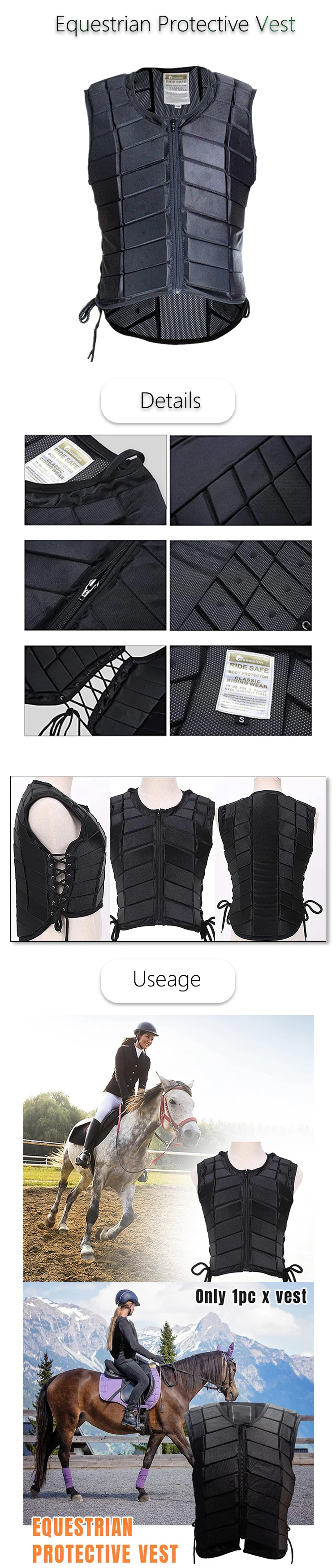 Equine Riding Body Protector Adult Horse Riding Protection Vest Jacket ...