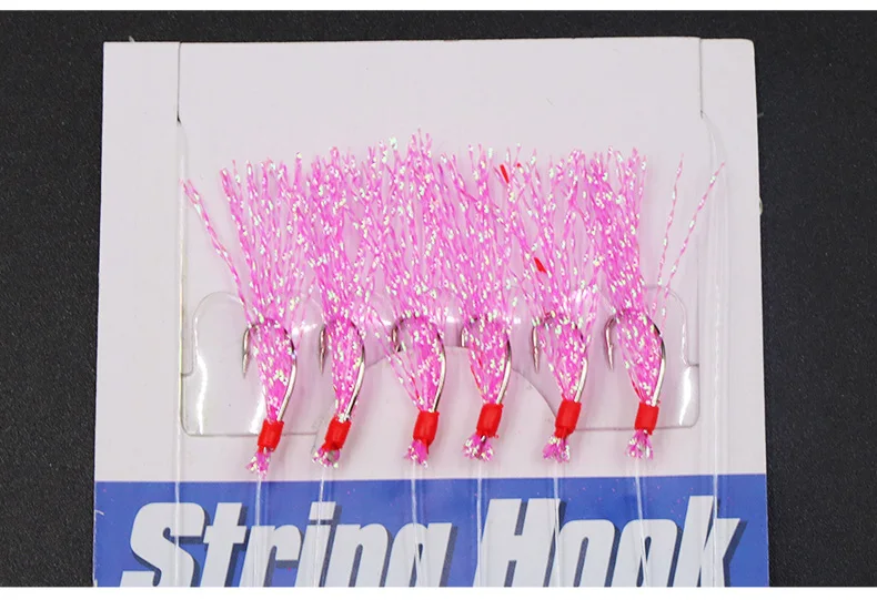 Saltwater Sabiki Rigs 6 String Hooks Flasher Mackerel Feather Fishing ...