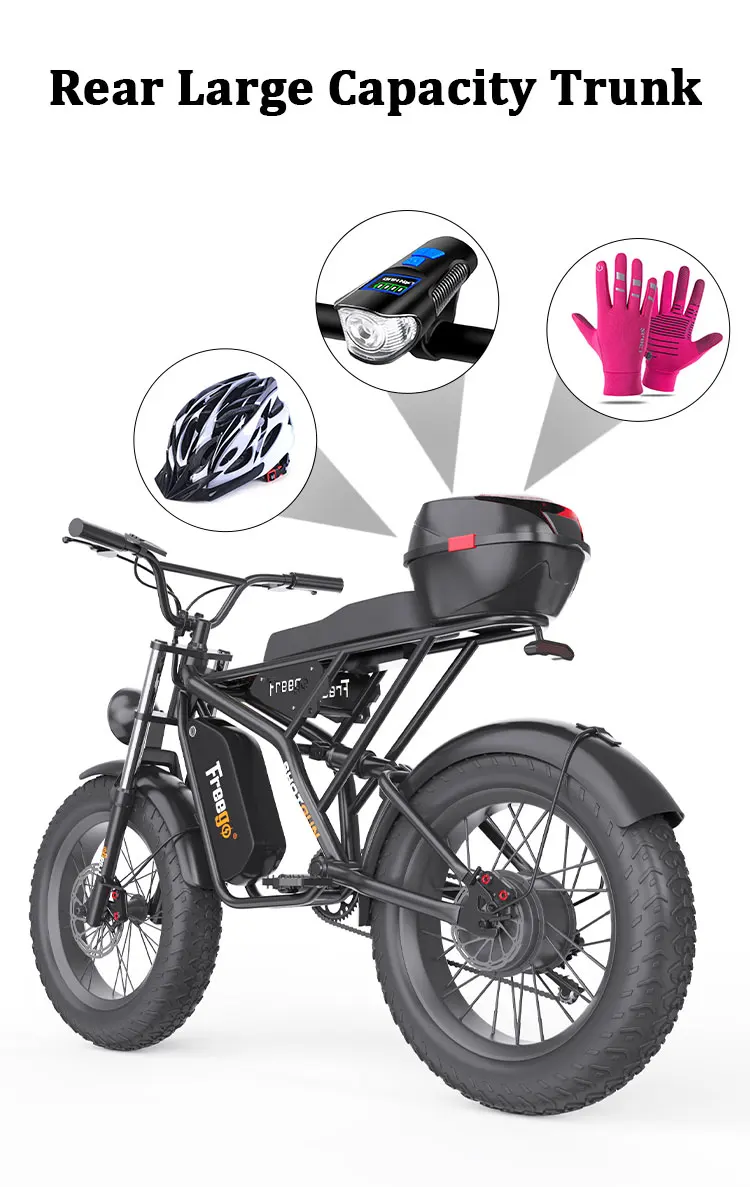 Freego New Design F2 Pro 1400w 48v 22.5ah 50-80km 7-speed 20-inch Fat ...