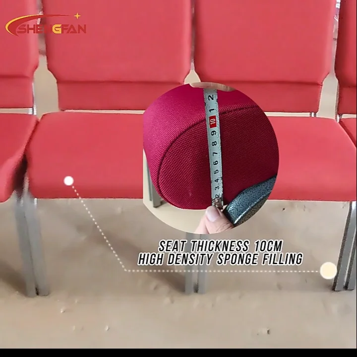 Wholesale Metal Interlocking Connected Pew Seats Bookrack Arm Blue ...