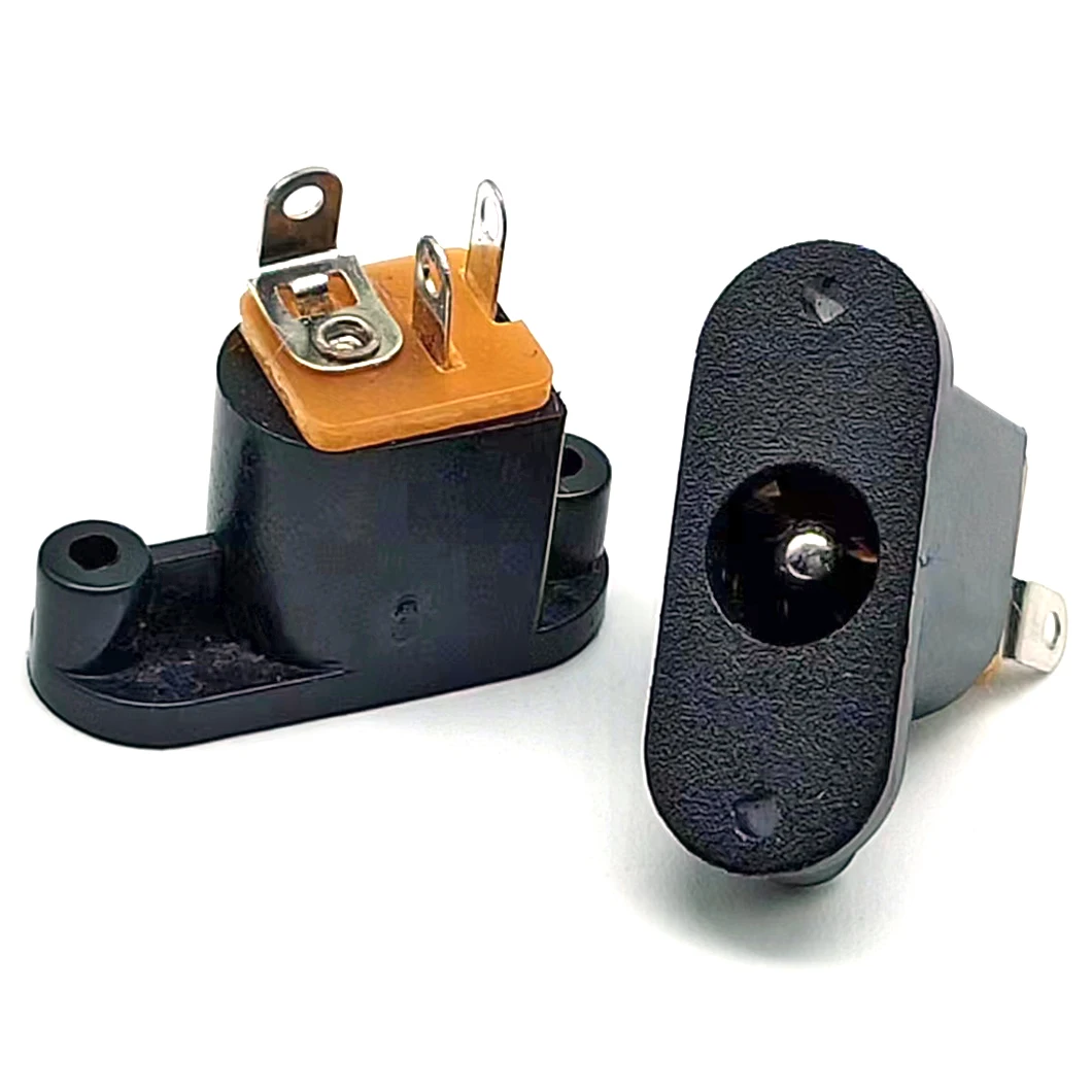 3-pin Terminal Welding Power Female Connector Type Pcb Jack / Socket ...