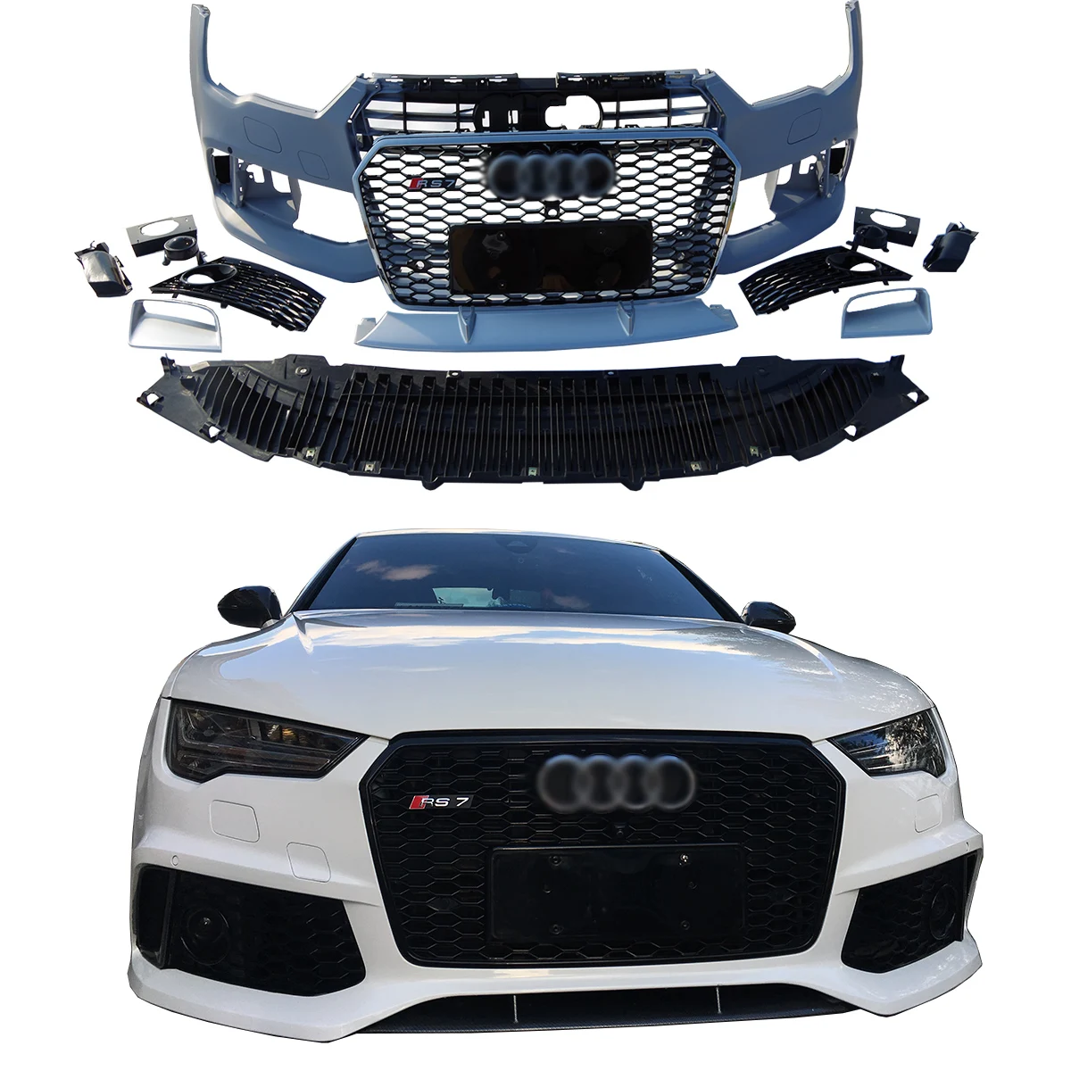 RS7 Style Car Bumper Body Kit for Audi A7 C7 2016 2017 2018 Auto Parts ...