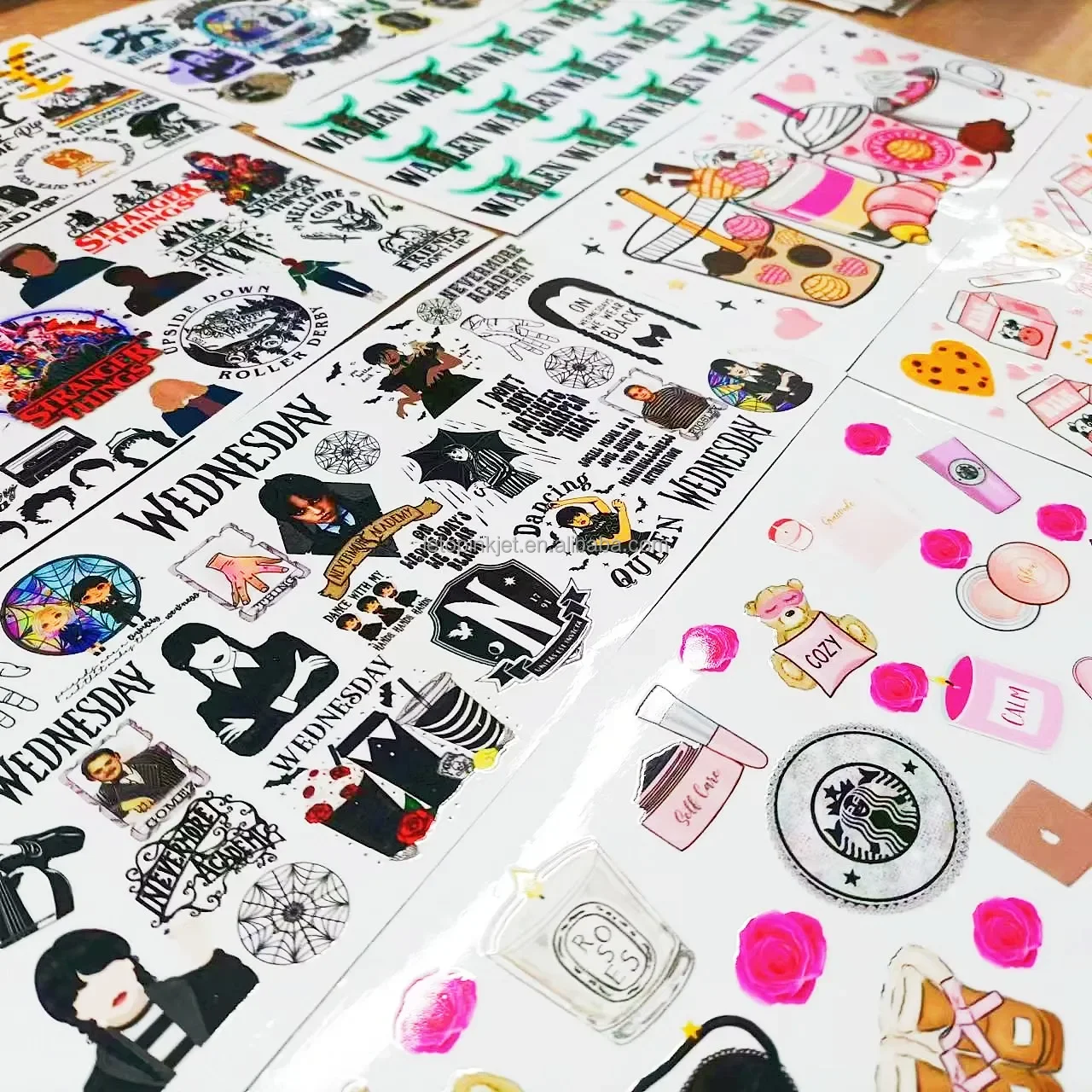 LETOP UV DTF Keychain Decals - Waterproof & Customizable