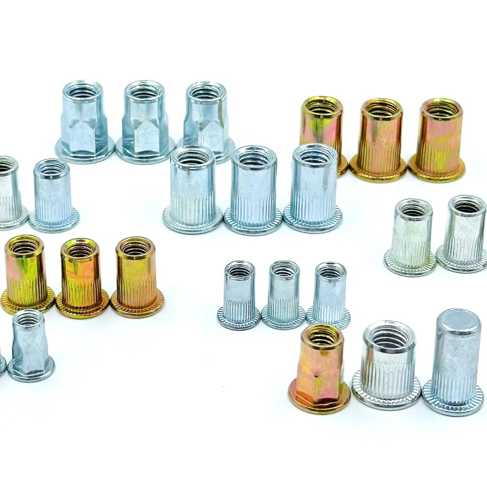 High Quality Flat Head Rivet Nut M4 M5 M6 M8 M10 M12 Metric/imperial Straight Grain Hex Head ...