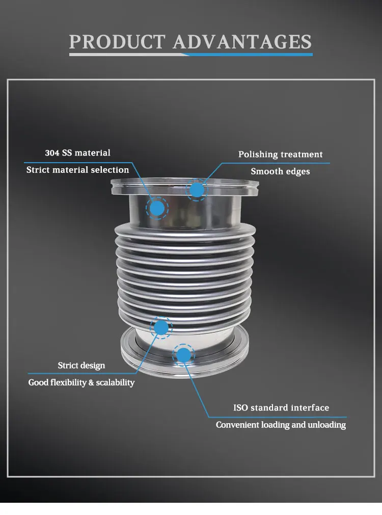ISO Flexible Bellows - High Quality Stainless Steel Vacuum Connectors