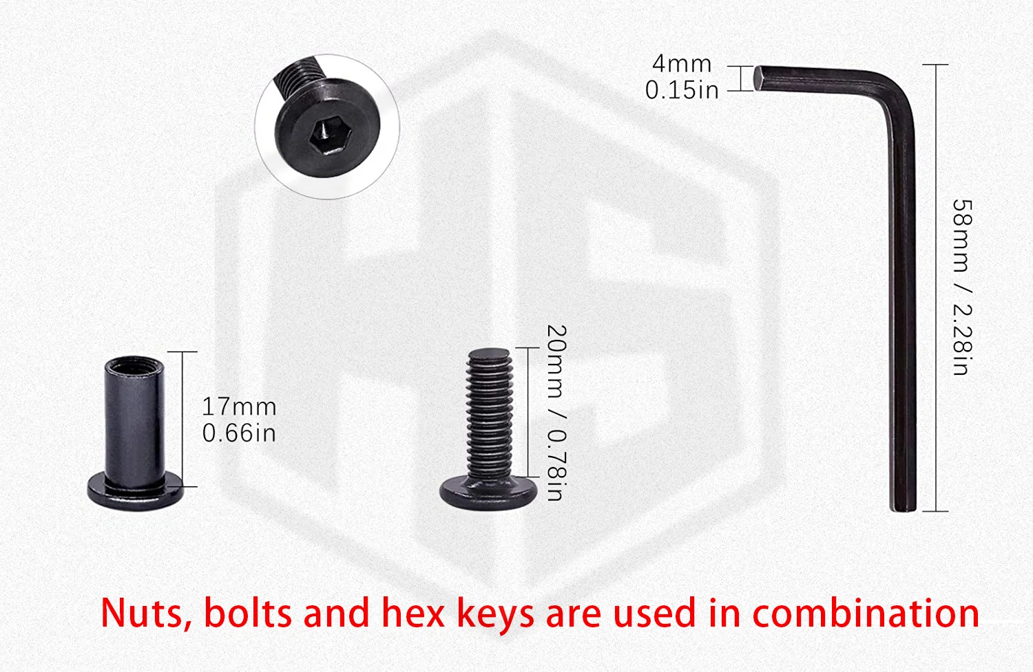 Stainless Steel Flat Head Hex Socket Furniture Connector Bolts And ...