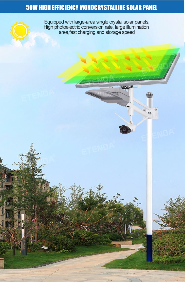 Foco Solar IP65 Outdoor - All in One with Camera Integrated