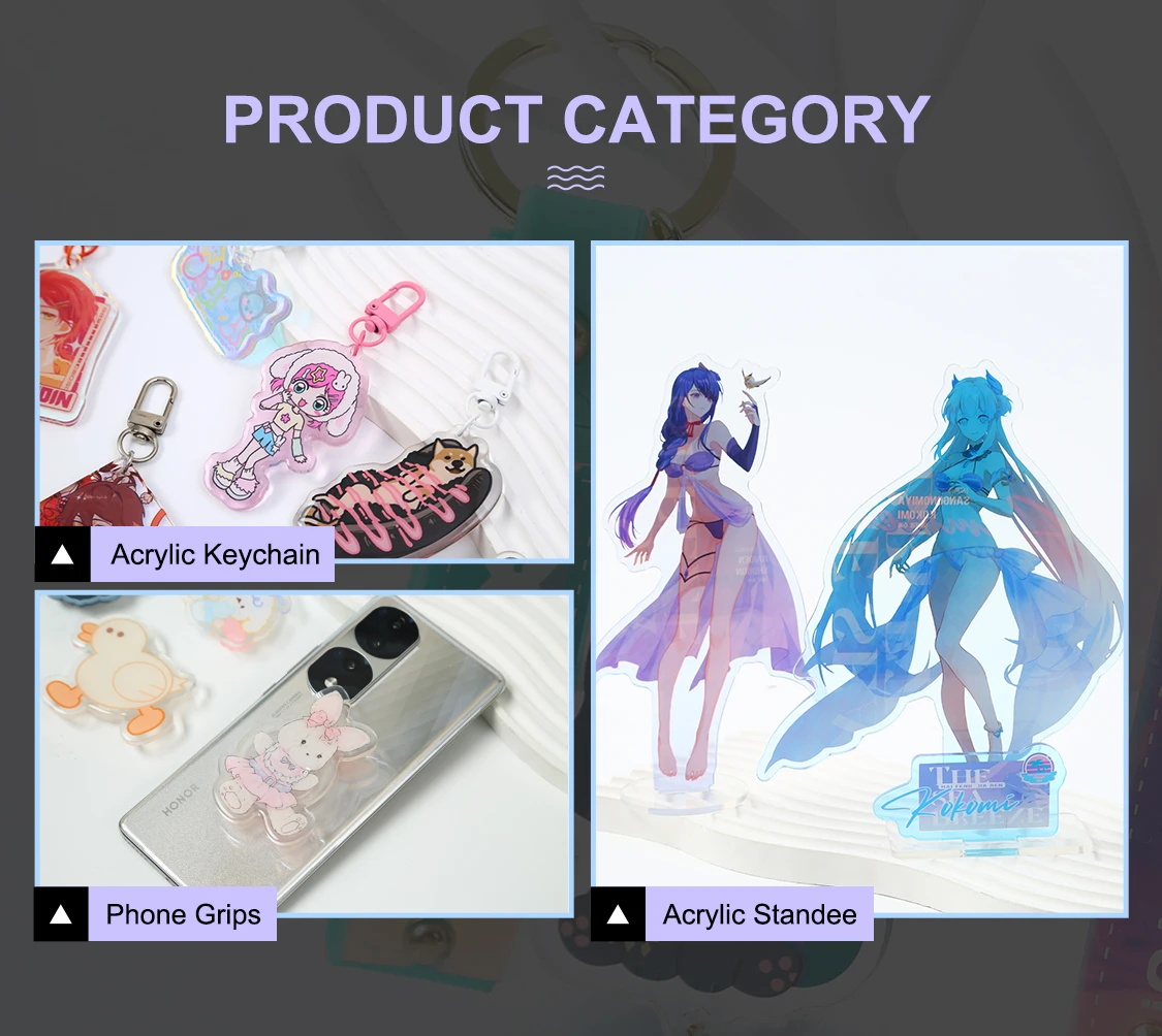 Custom Anime Stand Double Sided Printed Table Standee Acrylic Display ...