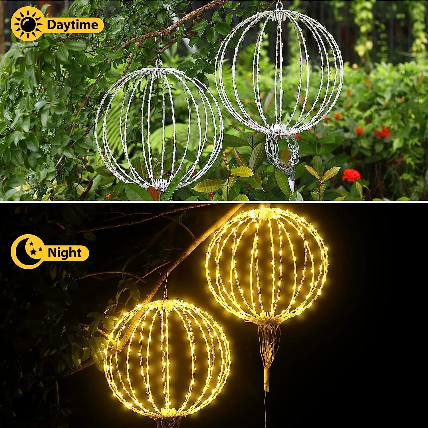 Wholesale 3D Metal Sphere Iron Frame Outdoor Hanging Ball Light ...