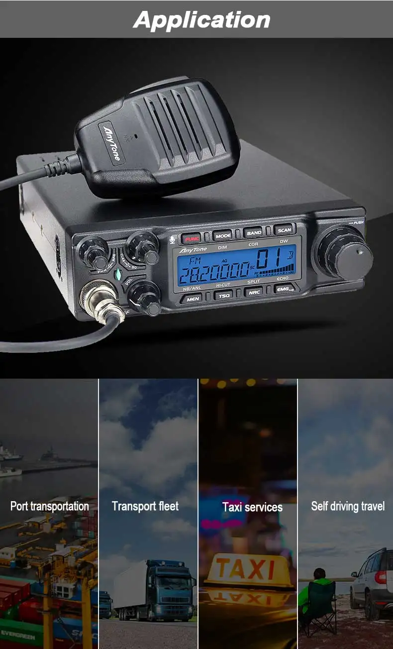AnyTone AT-6666pro 10M CB Radio - 80W Mobile Transceiver, Marine & Car ...