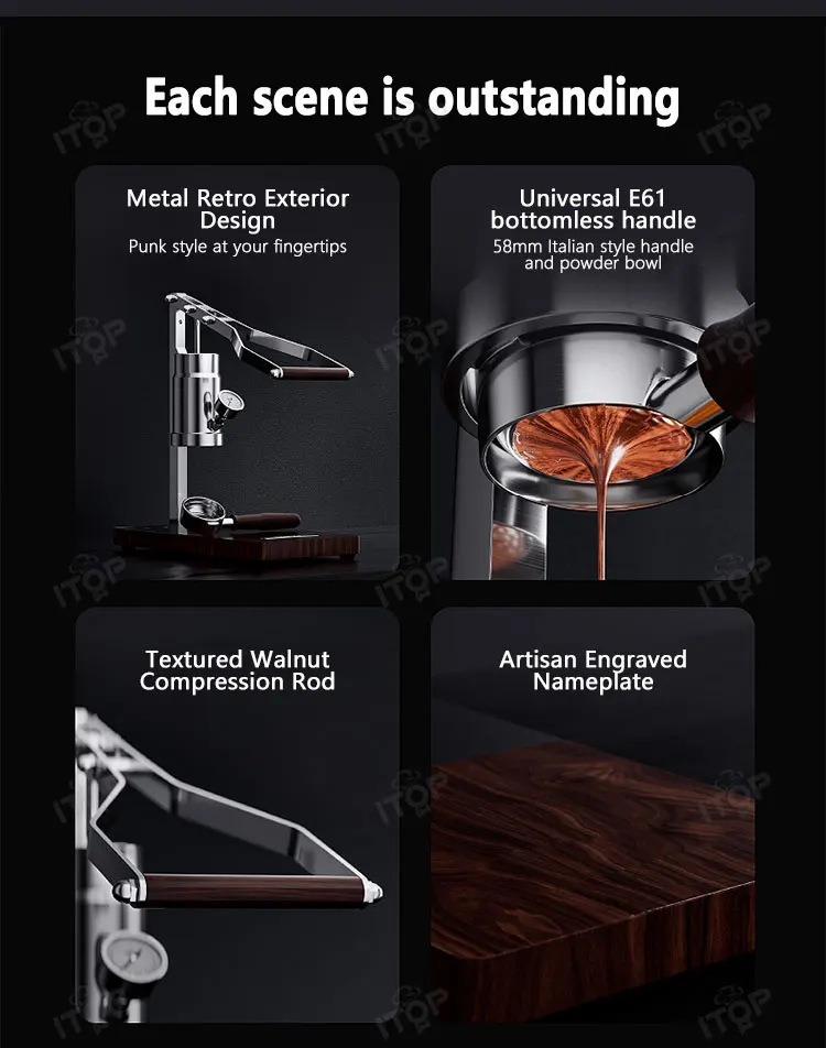 Manual Hand Press Coffee Maker - Barista Espresso Essentials