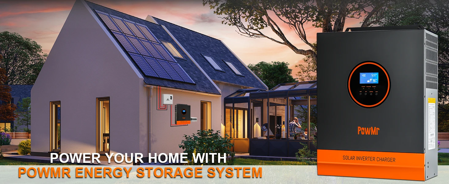 Powmr Split Phase Hybrid Inverter 10KW - Solar & Battery