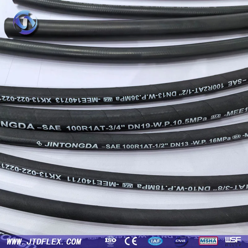 High Pressure Hydraulic Rubber Braided Hose Sae 100r1at Din En 853 1sn - Buy Sae 100r1at Rubber ...