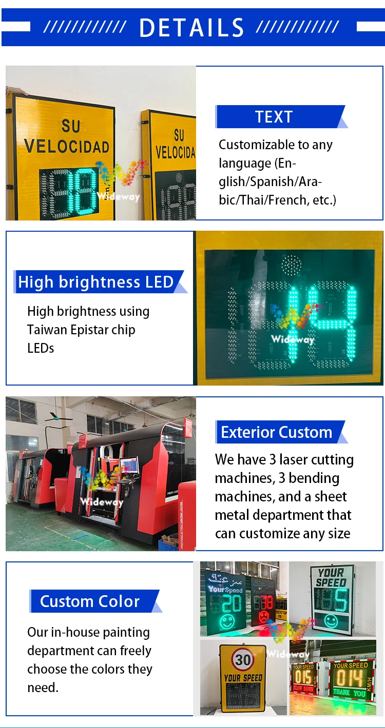 Wholesale AC85-220V Road Safety LED Speed Limit Signs