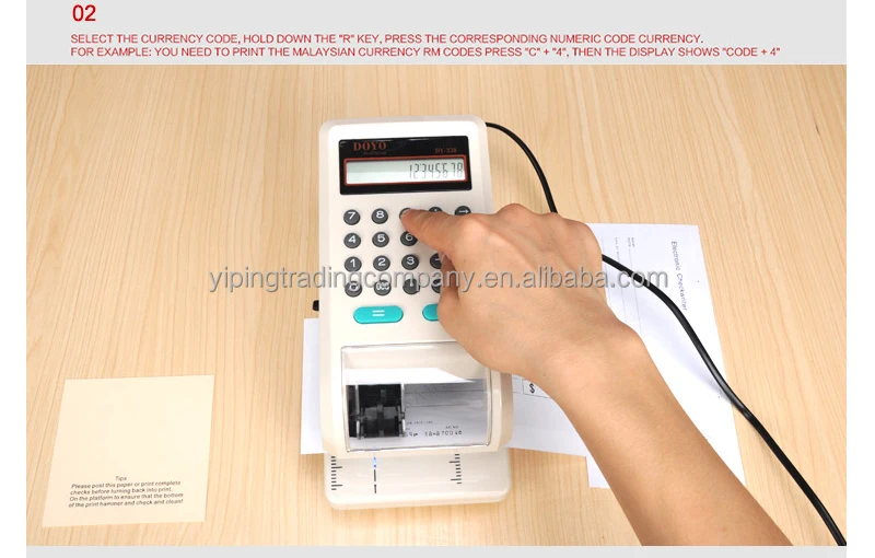 DY330 Electronic Check Writer & Business Check Printer - Customized OEM