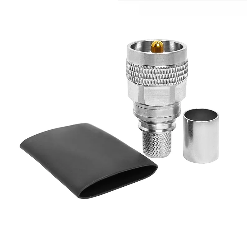 EZ Style Connector PL259 UHF Male Plug Crimp Solderless RF Coaxial ...