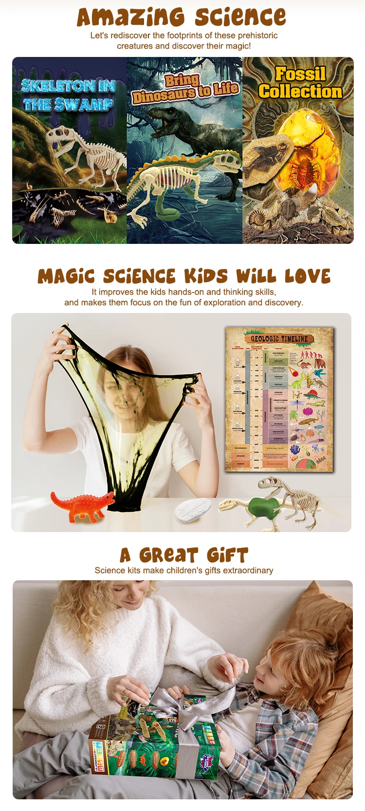 Exploring Prehistoric Life Toys Set Paleontology Fun Education Science ...