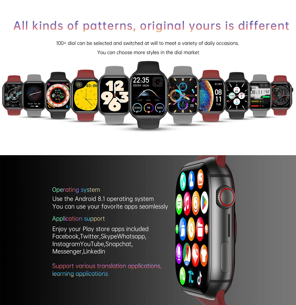 4g Smart Phone Watch 800mah Large Capacity V60 Sim Card Camera 2.02 ...