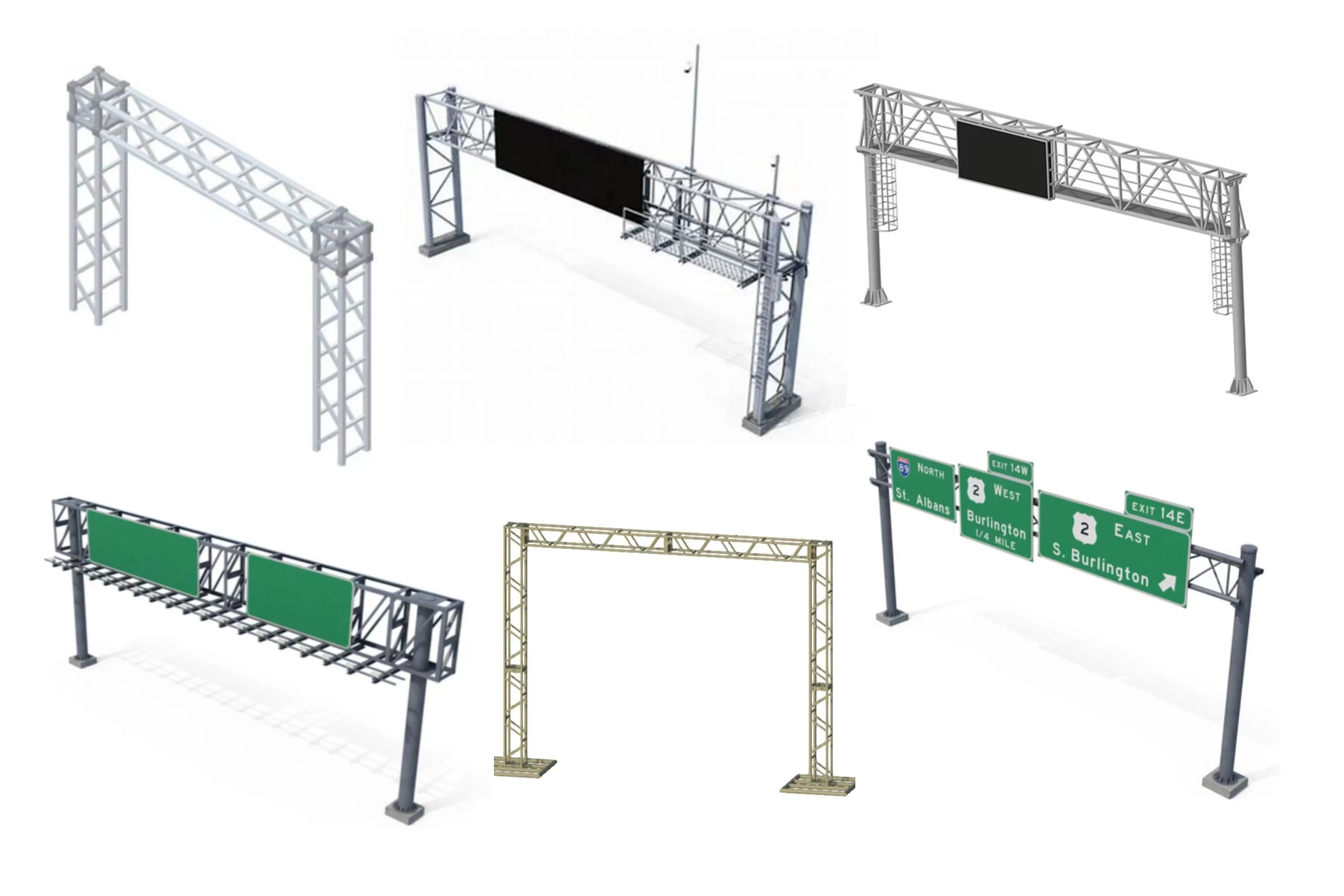 Customized LED Roadway Intersection Sign for Highways and Gantry ...