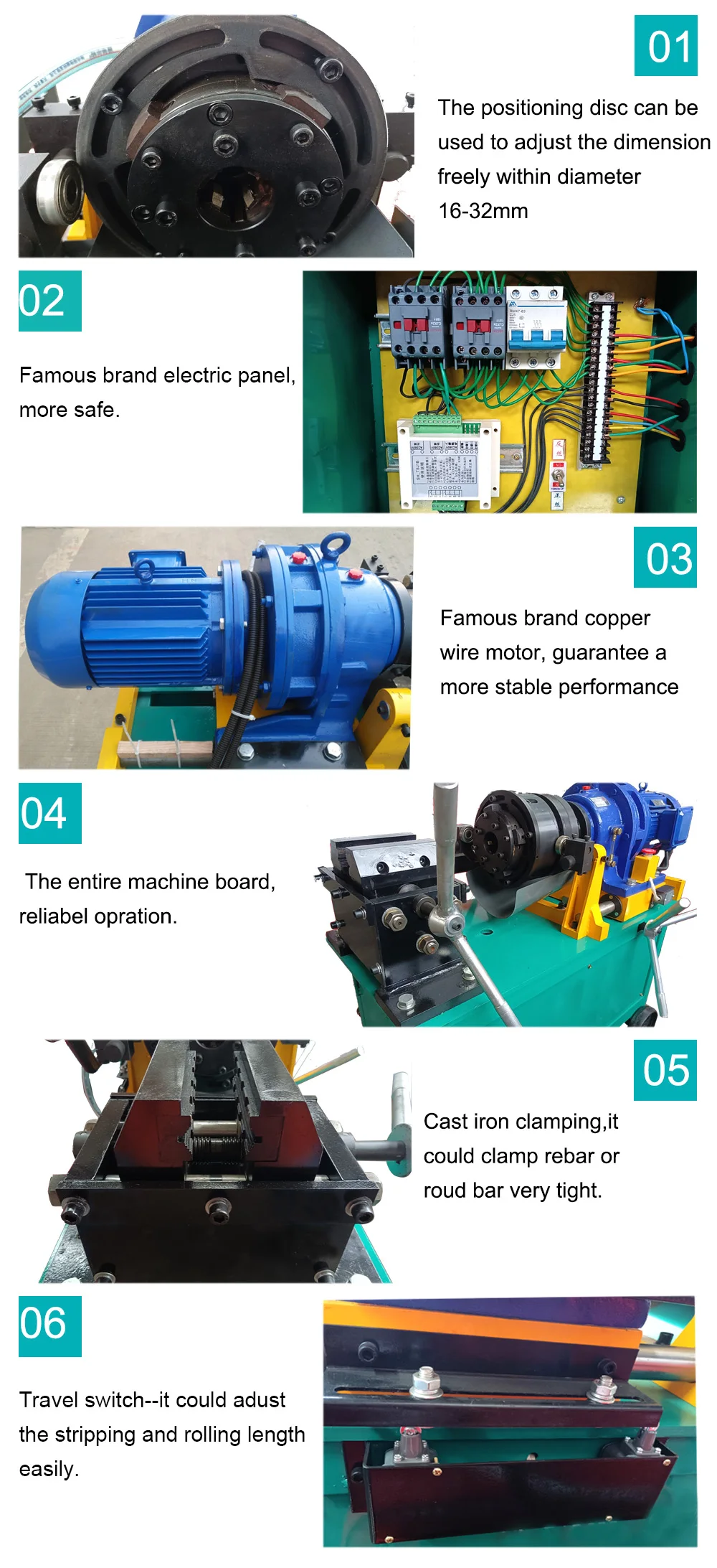 New 14-40mm Semi-automatic Steel Bar Threading Machine Easy To Operate ...