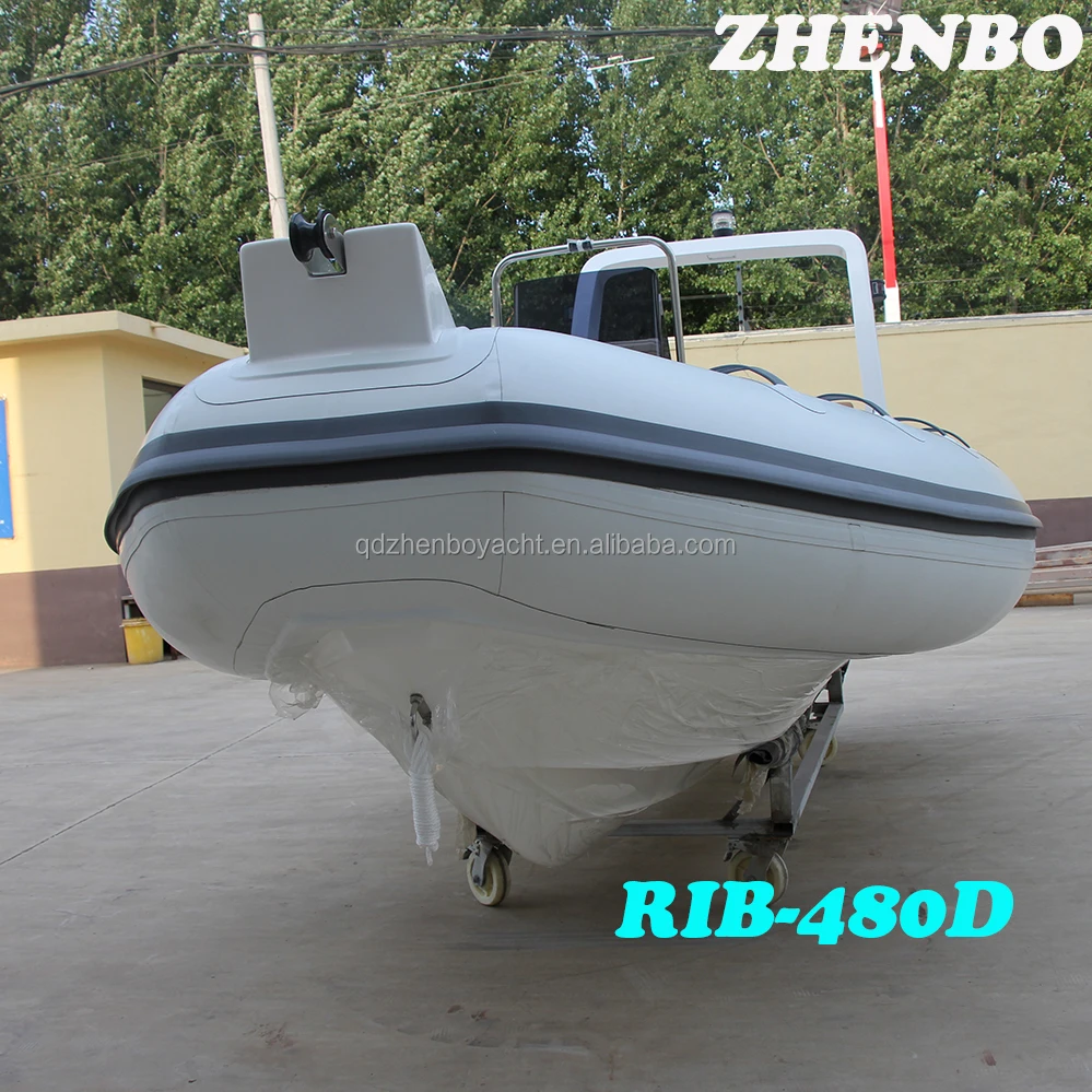 Zhenbo 4.8m Pro Marine Luxury Rib Boat Hypalon 16ft Inflatable Rib480 With Ce Certificate - Buy ...