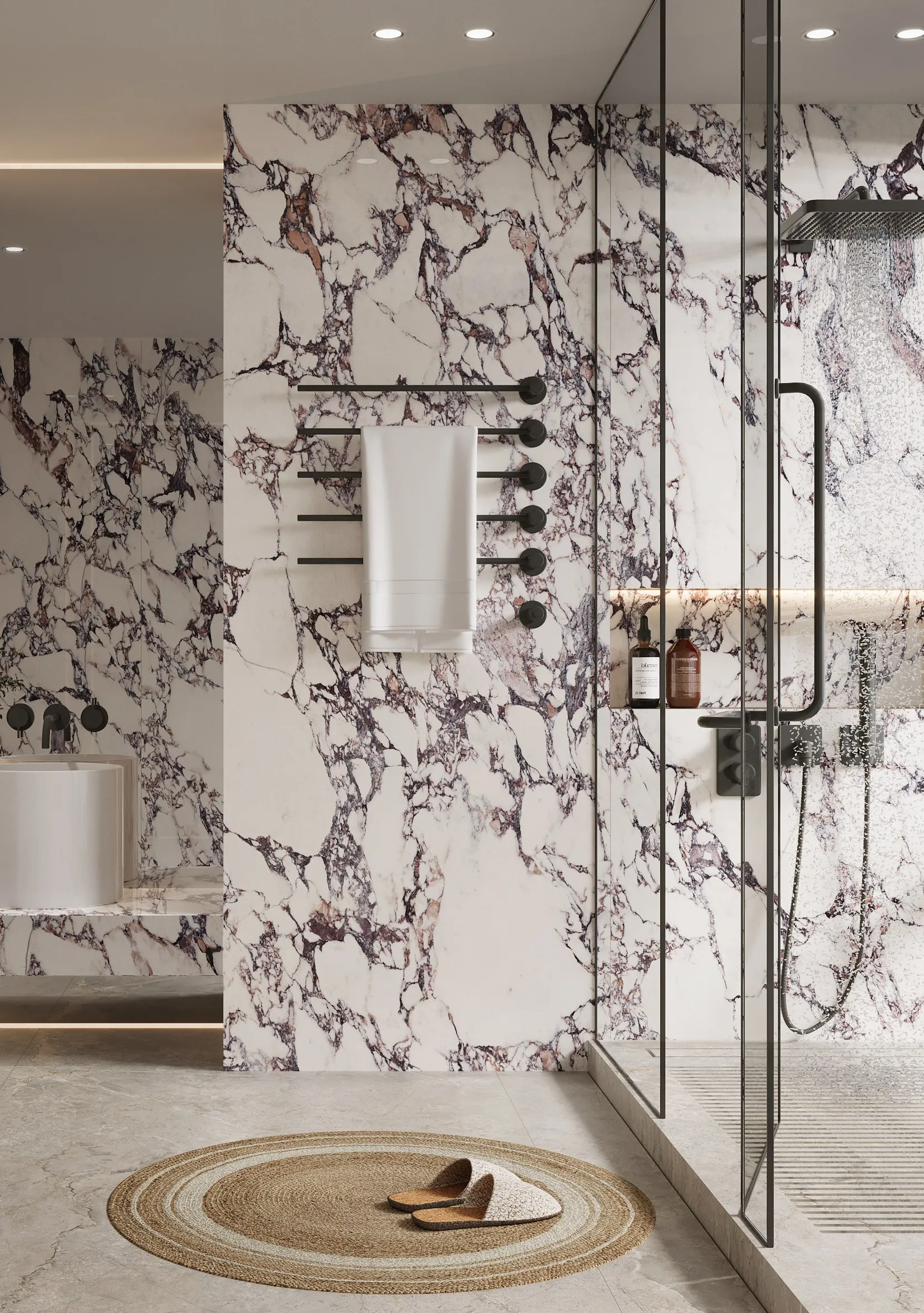 Purple Bulgari Marble Stone Calacatta Viola 1200 X 2700 X 6mm Walling ...