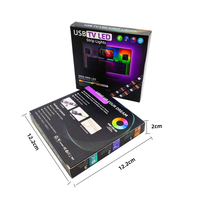 Remote Control Smd 5050 Rgb Strip Lights Indoor 5v Usb Power 30 Leds/m ...