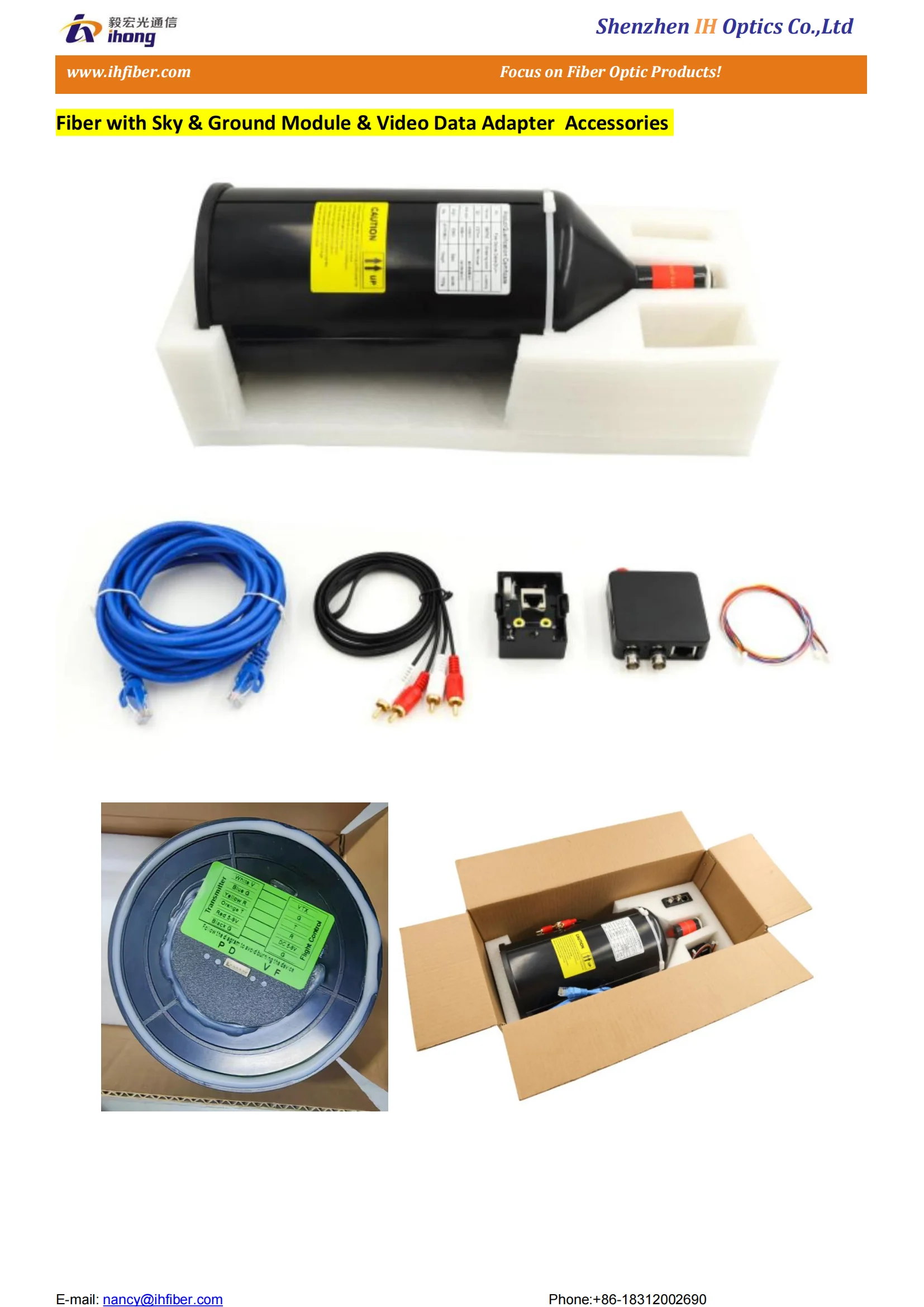 FPV Drone Optical Fiber Kit - Fly up to 30KM Distance