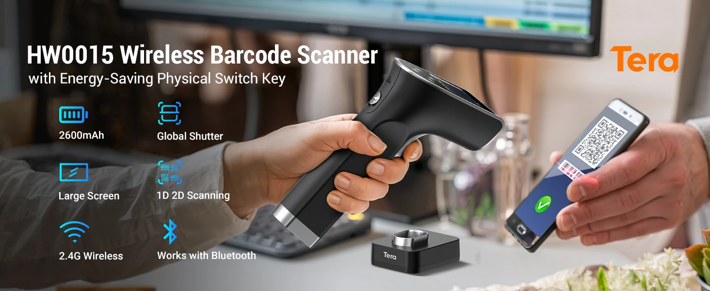 Tera Barcode Scanner Wireless 2d Pro Version With Digital Setting ...