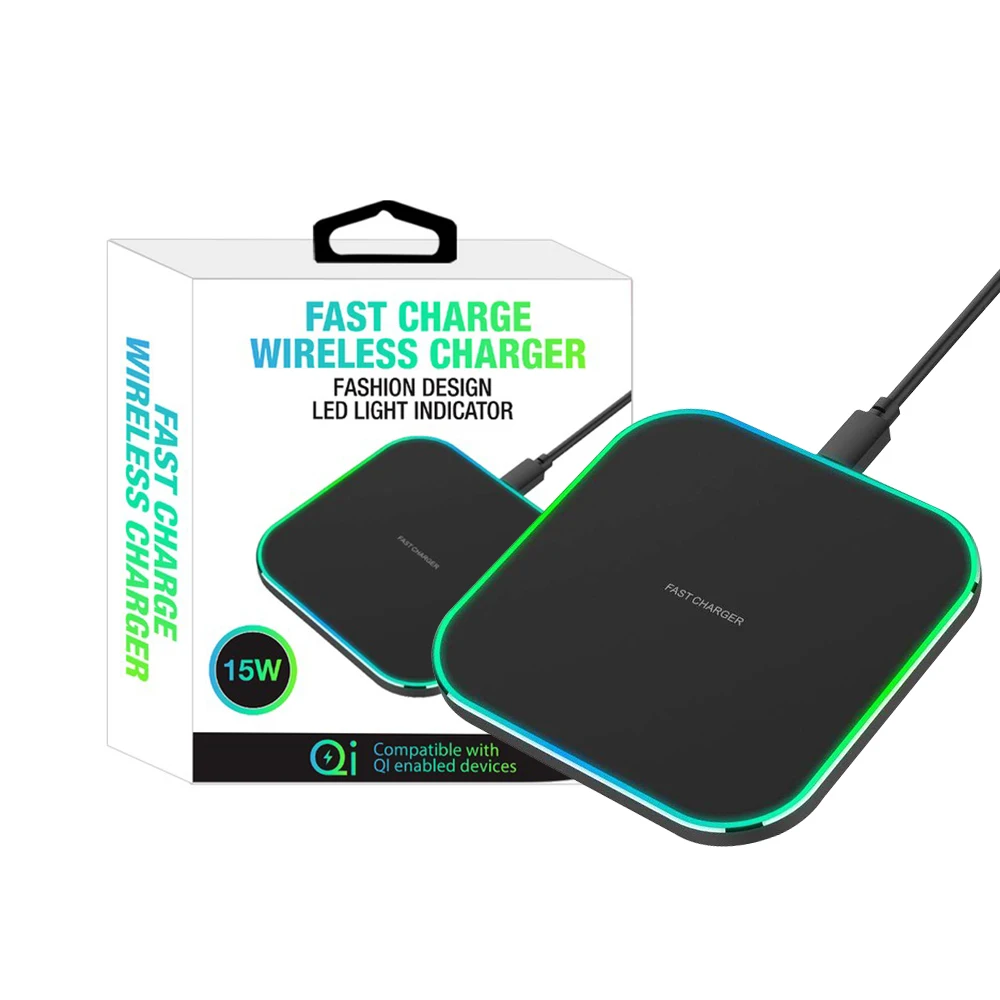 Oem Led Logo Retail Package 15w Qi Wireless Charger For Iphone Wireless ...