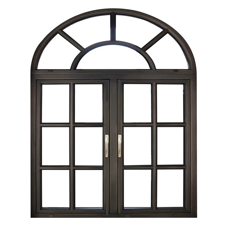 Modern arched top aluminium windows customize exterior french style ...