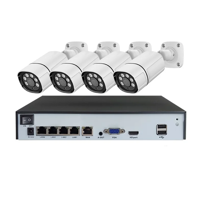 4k 4 Channel 8mp Security Nvr System Outdoor Home Poe Nvr Kit 4ch Cctv ...