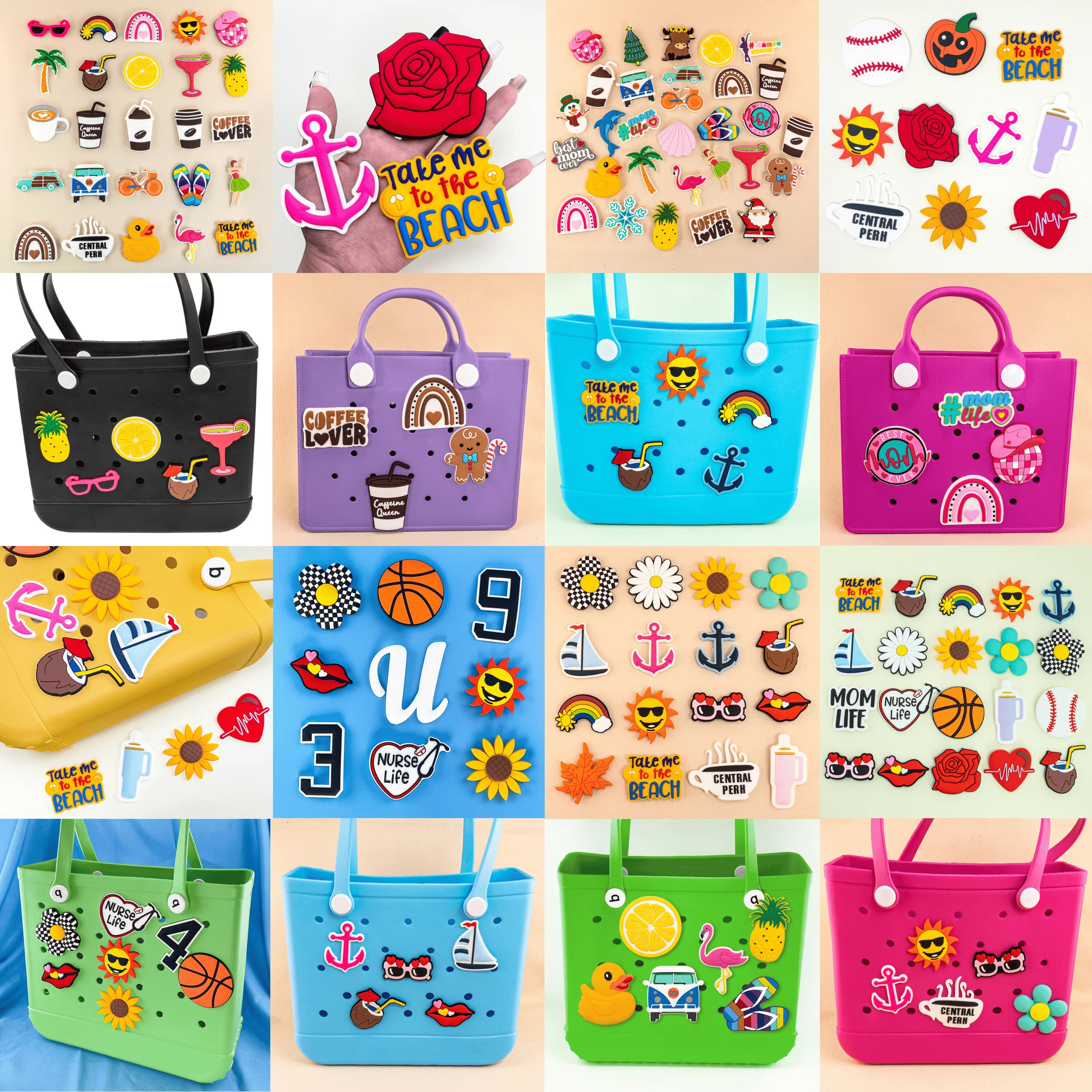 Custom Pvc Tote Bag Charms - Reusable Beach & Party Gifts, Oem/odm