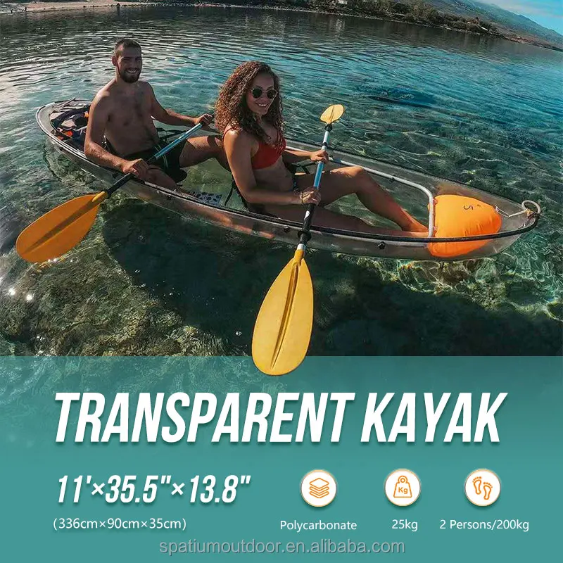 Spatium Ocean Clear Bottom Crystal Kayak Transparent Canoe 1 Person ...