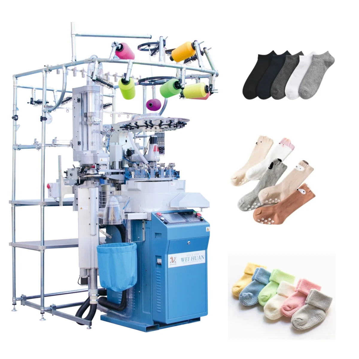 WEIHUAN WH616DF Boat Socks Knitting Machine - Easy & Efficient