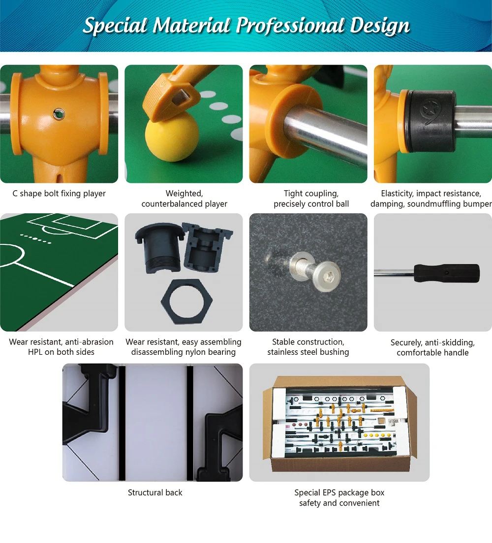 Indoor Use High Deluxe Game Soccer Table Foosball - Unisex