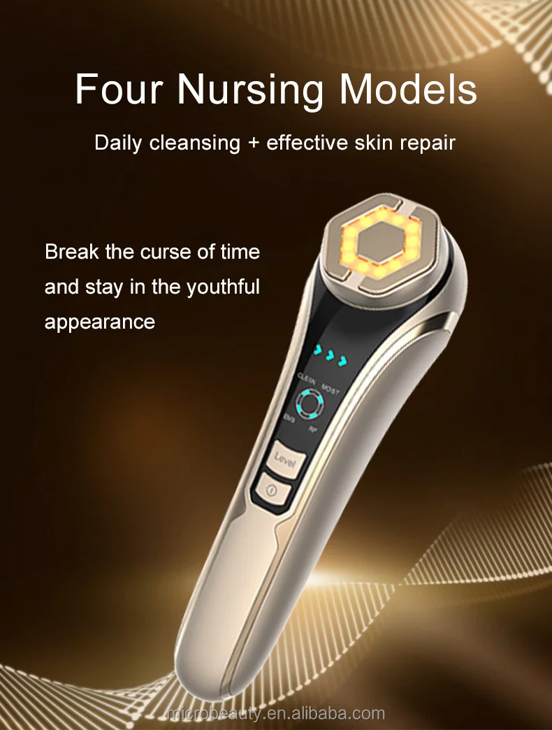 4 In 1 Skin Therapy Wand Ion Therapy Led Light Wave Stimulation Anti ...