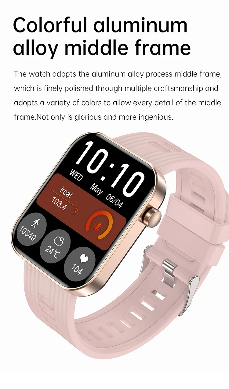 FW10 is a 1.96-inch SmartWatch featuring IP67 water resistance, heart ...