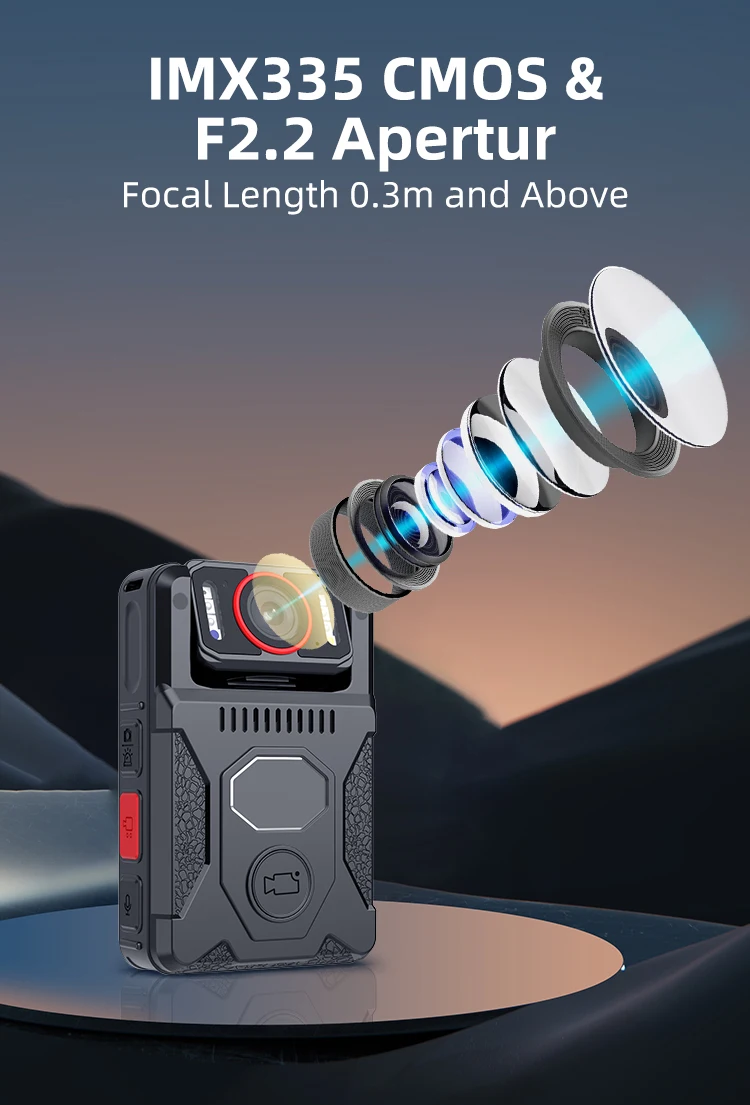 Newest 4K 40MP UHD Body Worn Camera 180 Degree Rotate Lens 2.0 Inch ...