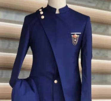 Xxs-7xl Casual Men Suits Stand Collar Costume Homme Wedding Tuxedos ...