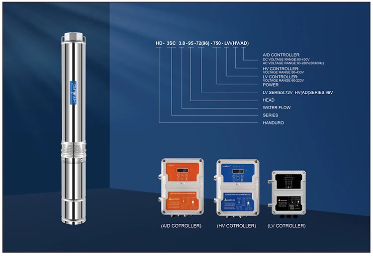 Handuro 72volt Bldc Solar Pump - 1HP Submersible Water Pump