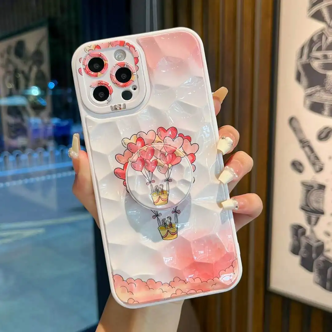 Factory Customize Wholesale Glitter Design Epoxy Phone Case With Lens ...