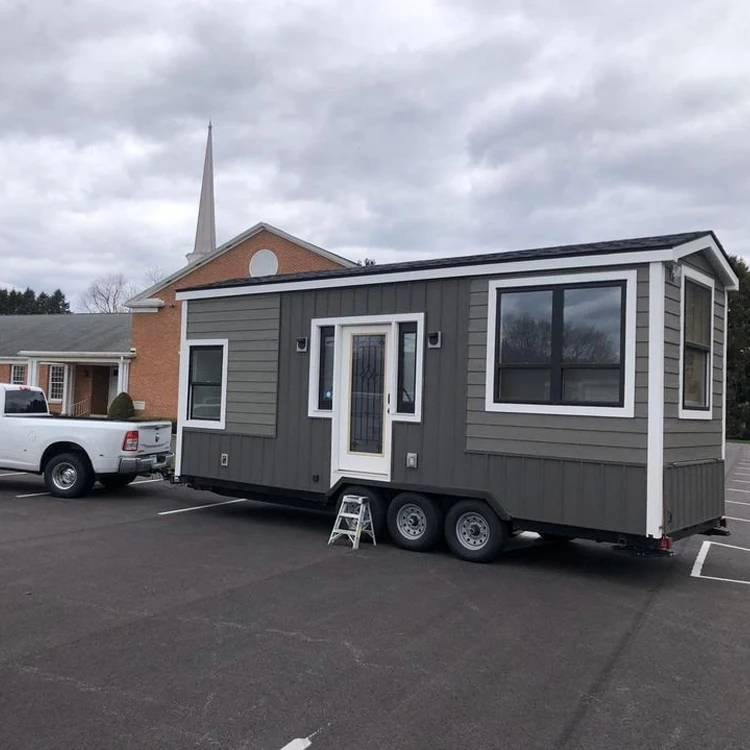 Modern Simple Prefab Outdoor Tiny House On Trailer With Loft - Buy Tiny ...