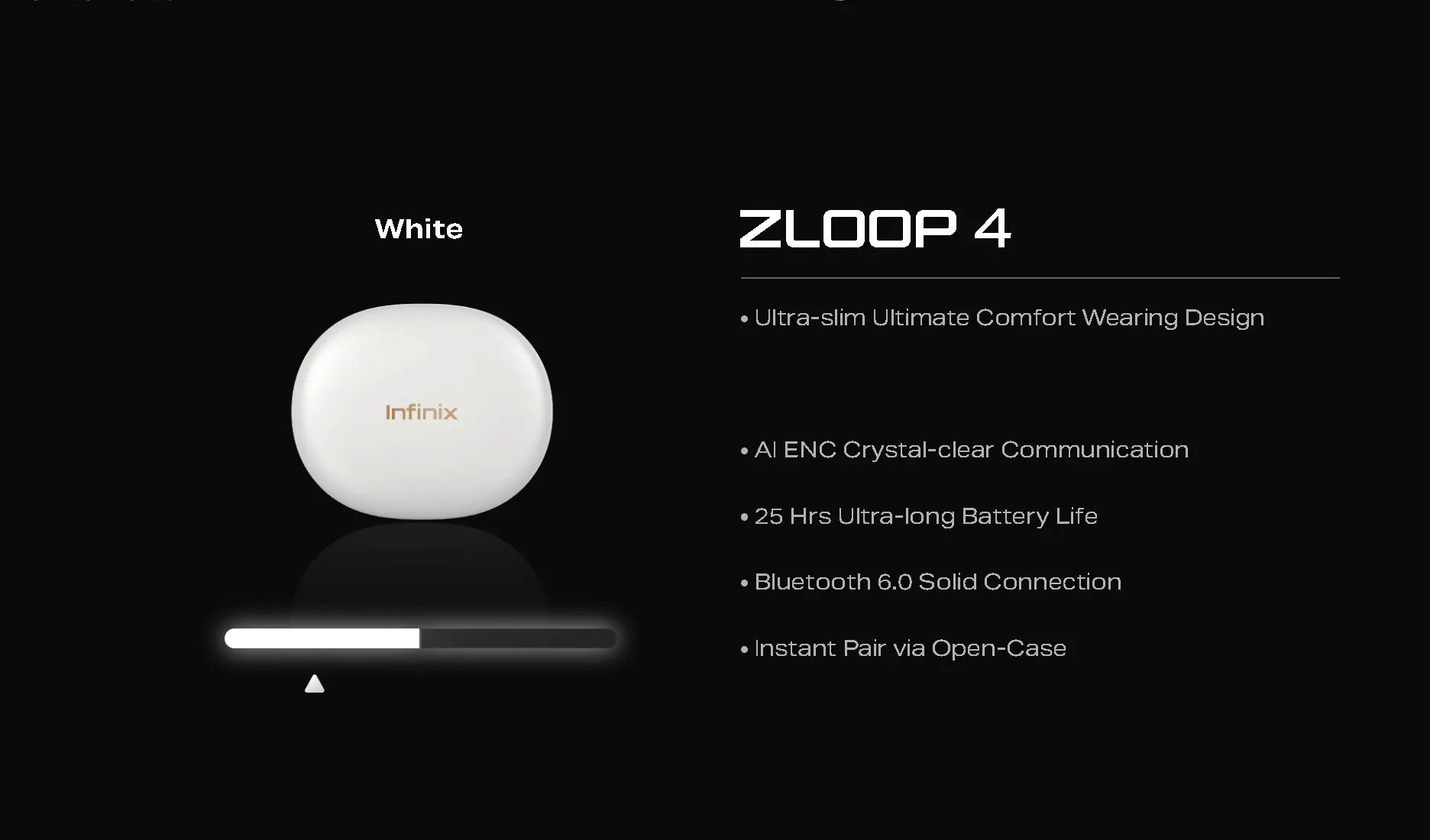 Infinix ZLoop 4 XE04G In-Ear Black Headphones with LED Indicator ...