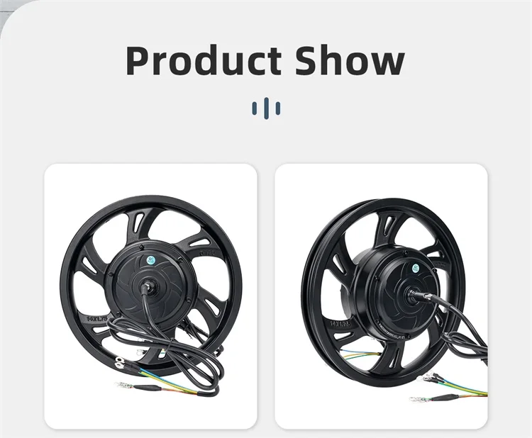 14in Wheel Hub Motor 48V72V 1000W to 5500W Disc Brake Hub Motor for ...