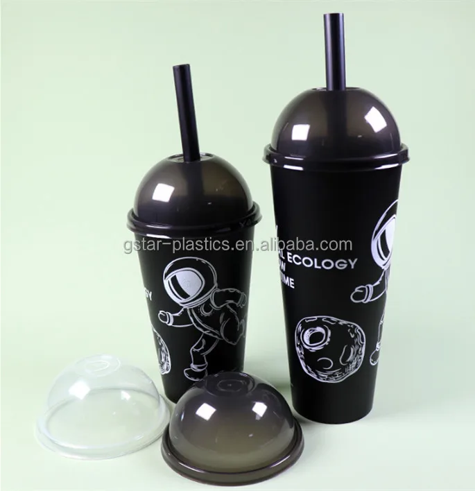 12oz 16oz 20oz 22oz Clear Matt Bubble Tea Plastic Cup Disposable Milk ...