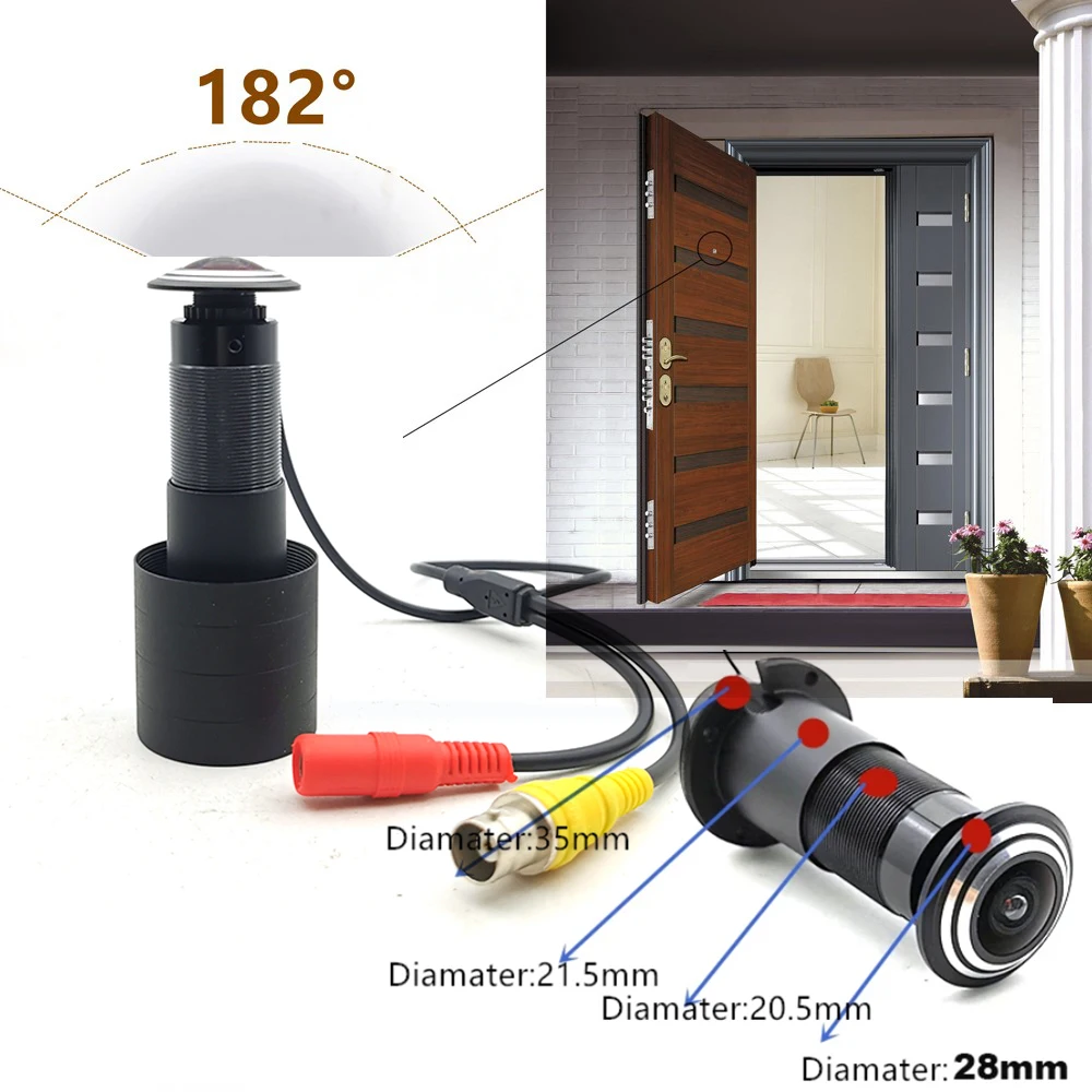 Mini Peephole Video Surveillance - 2MP Starlight Camera